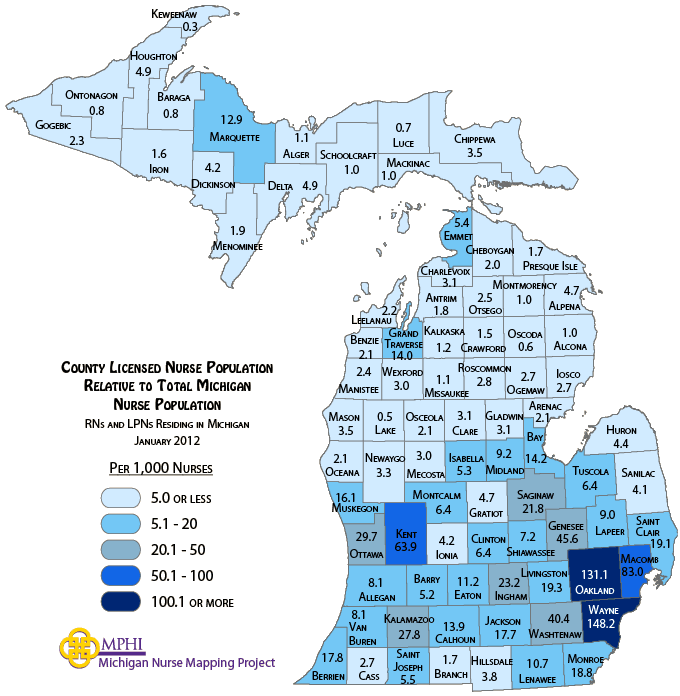 Michigan Nurse Mapping Project