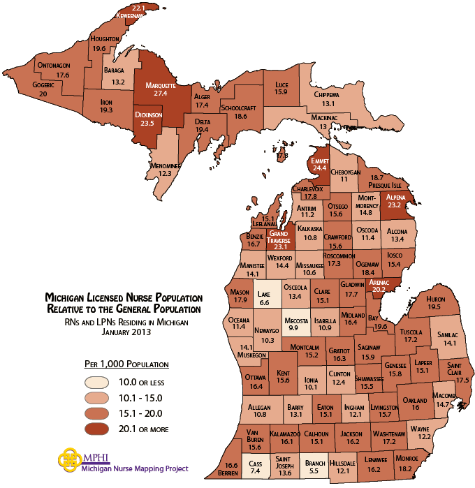 Michigan Nurse Mapping Project