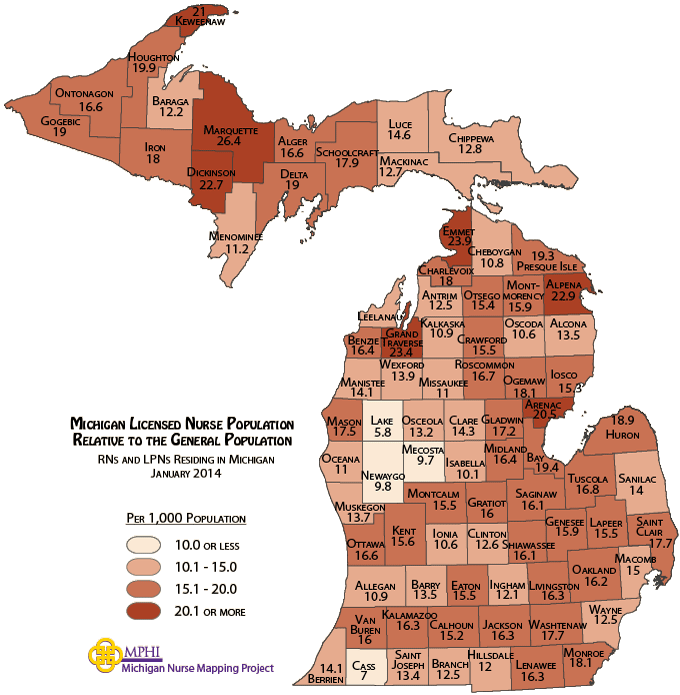 Michigan Nurse Mapping Project